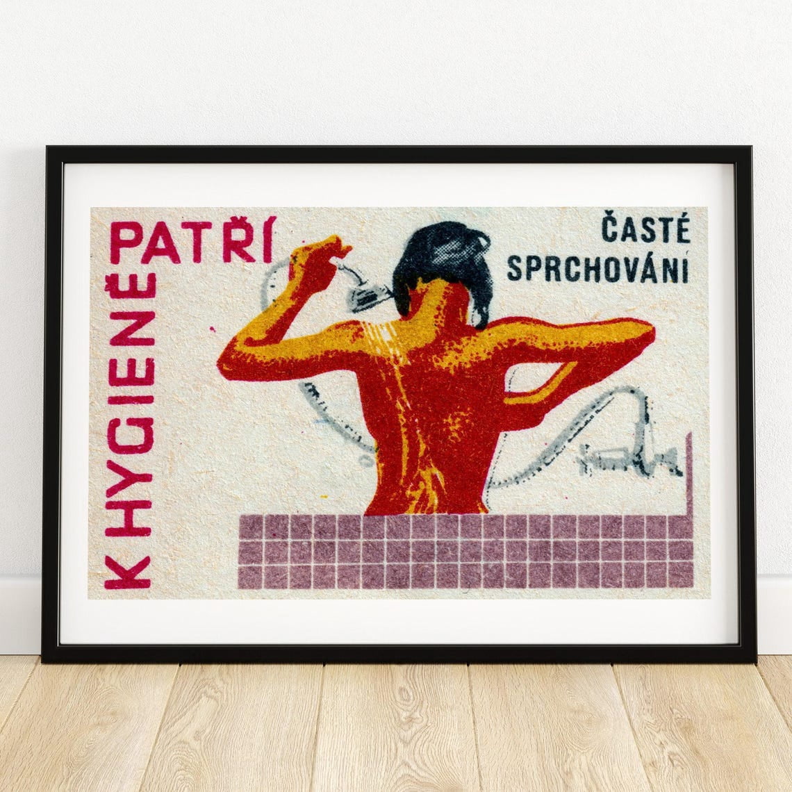 Kna Prints - Woman Showering - Matchbox Print - Aesthetic Wall Art ...
