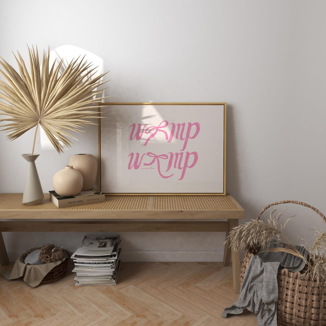 Kna Prints - Womp Womp Coquette Print , Hand Drawn Bow Print, Trendy ...