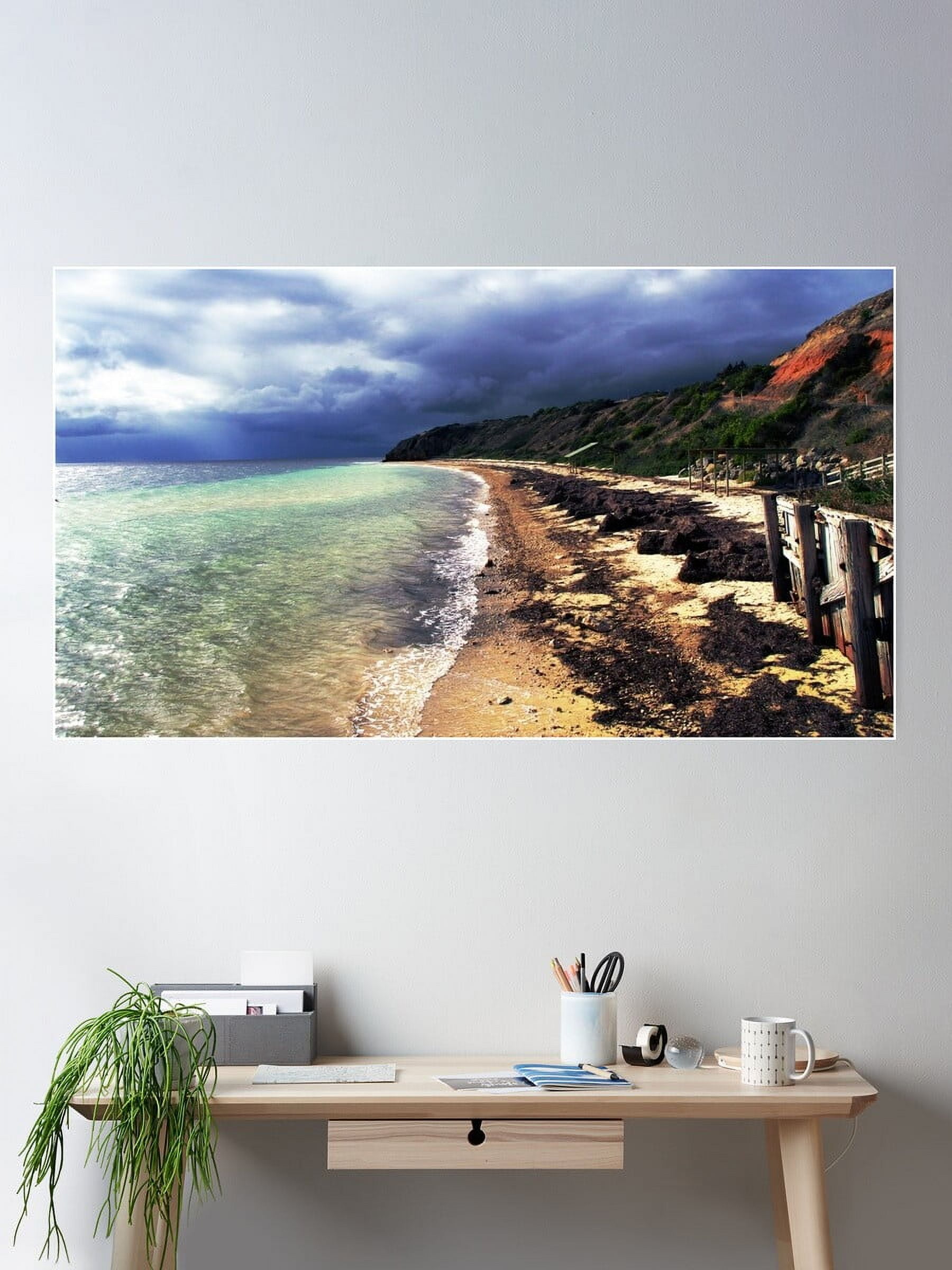 Kna Prints - Wool Bay Beach Poster, UNFRAMED-12x18 - Walmart.com