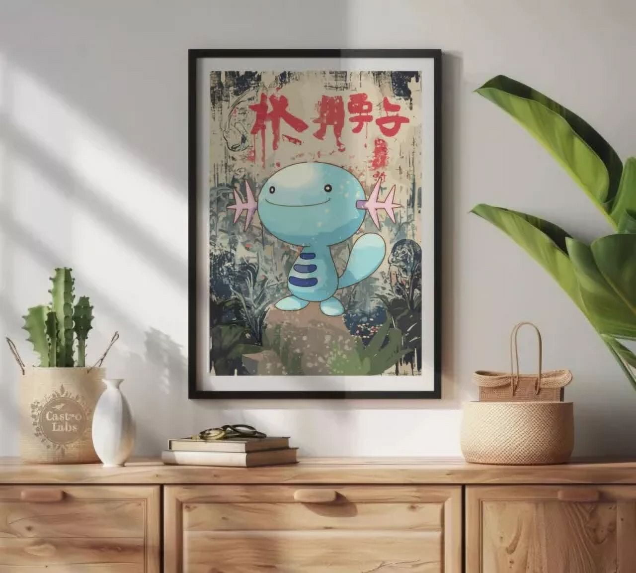 Kna Prints - Wooper Pokemon Poster, Japanese Kawaii Art Style, Adorable ...