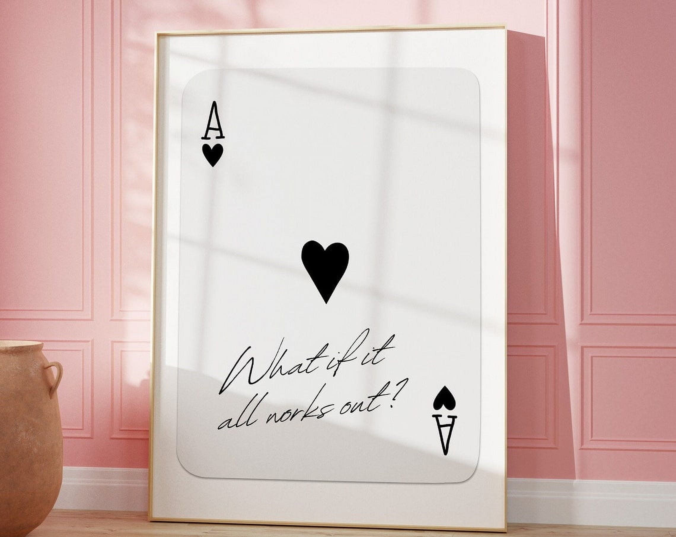 Kna Prints - What If It All Works Out Trendy Card Print Wall Art Retro ...