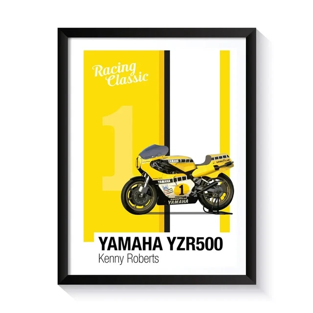 Kna Prints - Yamaha Yzr500, Kenny Roberts, Racing Motorbikes, Printable ...