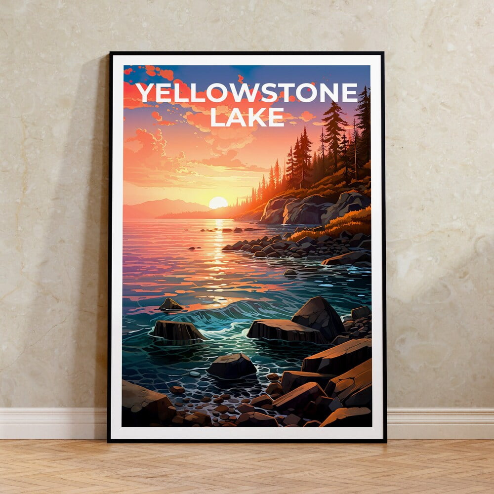 Kna Prints - Yellowstone Lake Poster, Yellowstone Lake Print, Wyoming ...