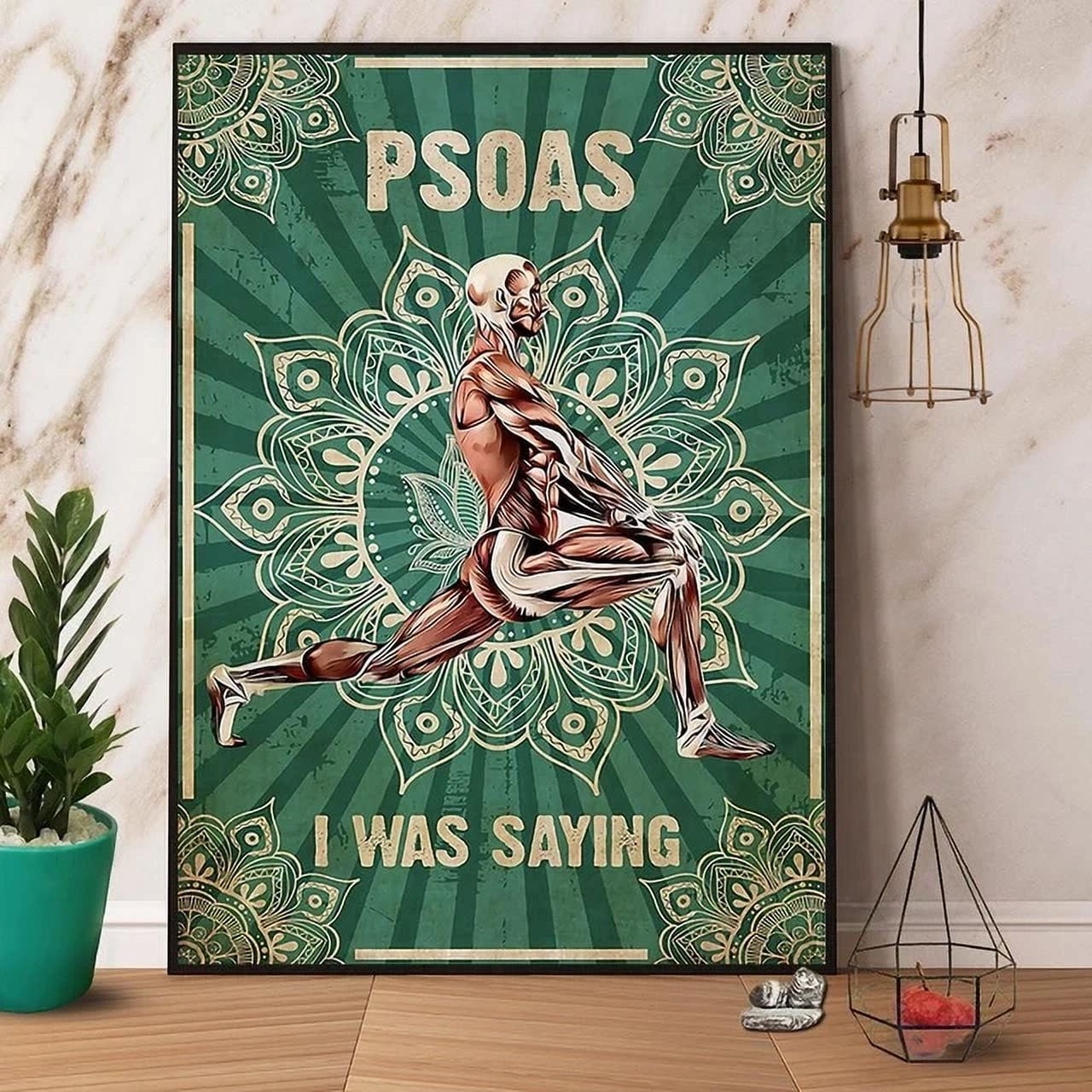 Kna Prints - Yoga Psoas I Was Saying Paper Poster,, Wall Art D Wall Art ...