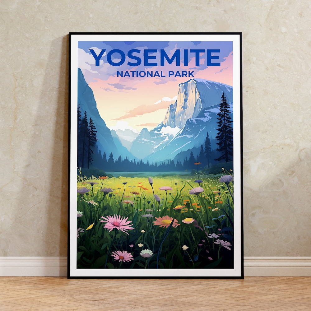 Kna Prints - Yosemite Travel Poster, California Wall Art, California ...