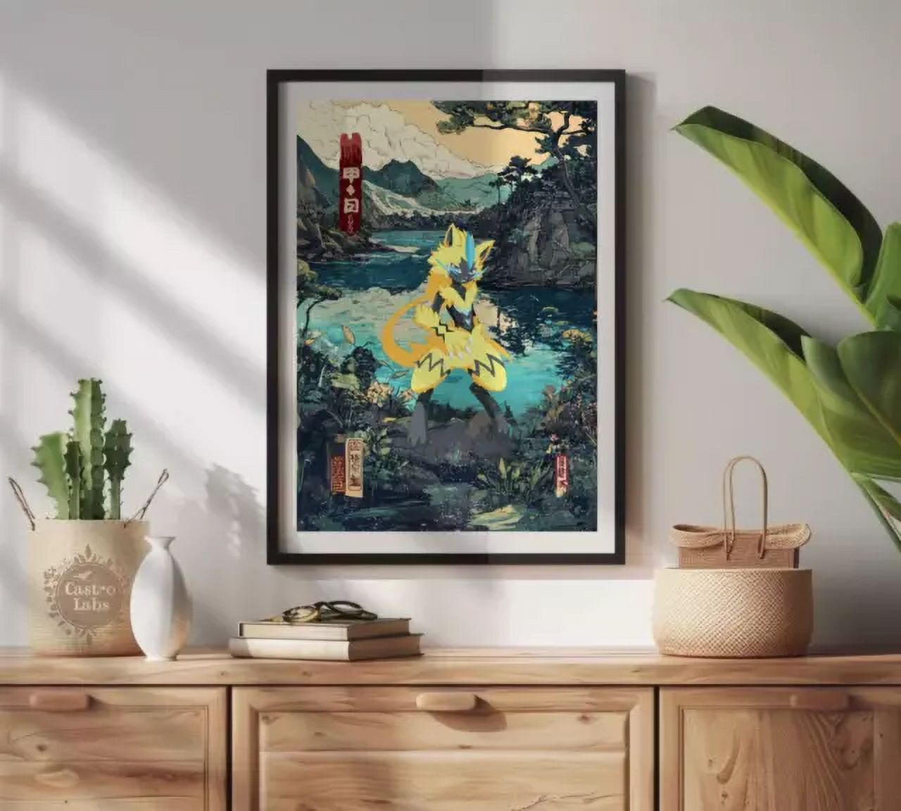 Kna Prints - Zeraora: Japanese Tapestry Style Pokemon Anime Poster ...