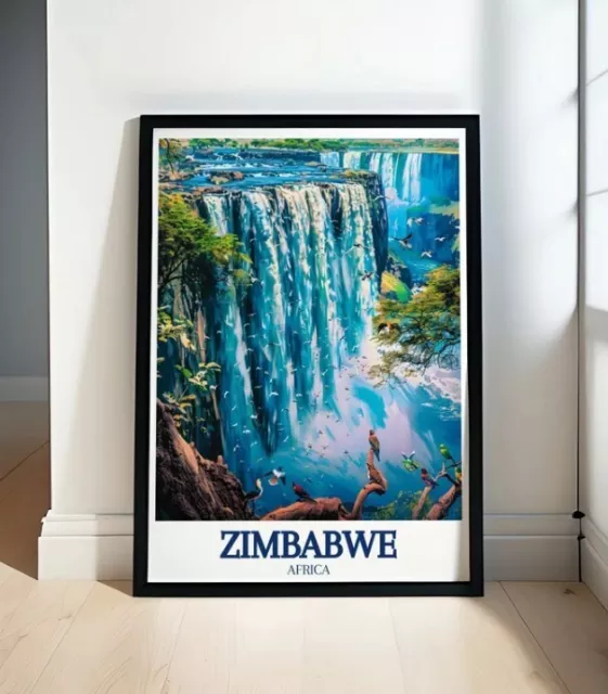 Kna Prints - Zimbabwe Travel Decor - Victoria Falls Travel Posters For ...
