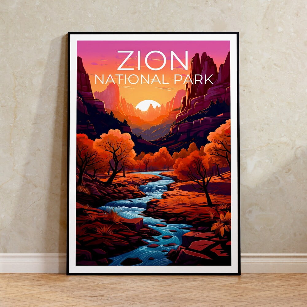 Kna Prints - Zion National Park Poster, Zion Print, Utah Poster, Utah ...