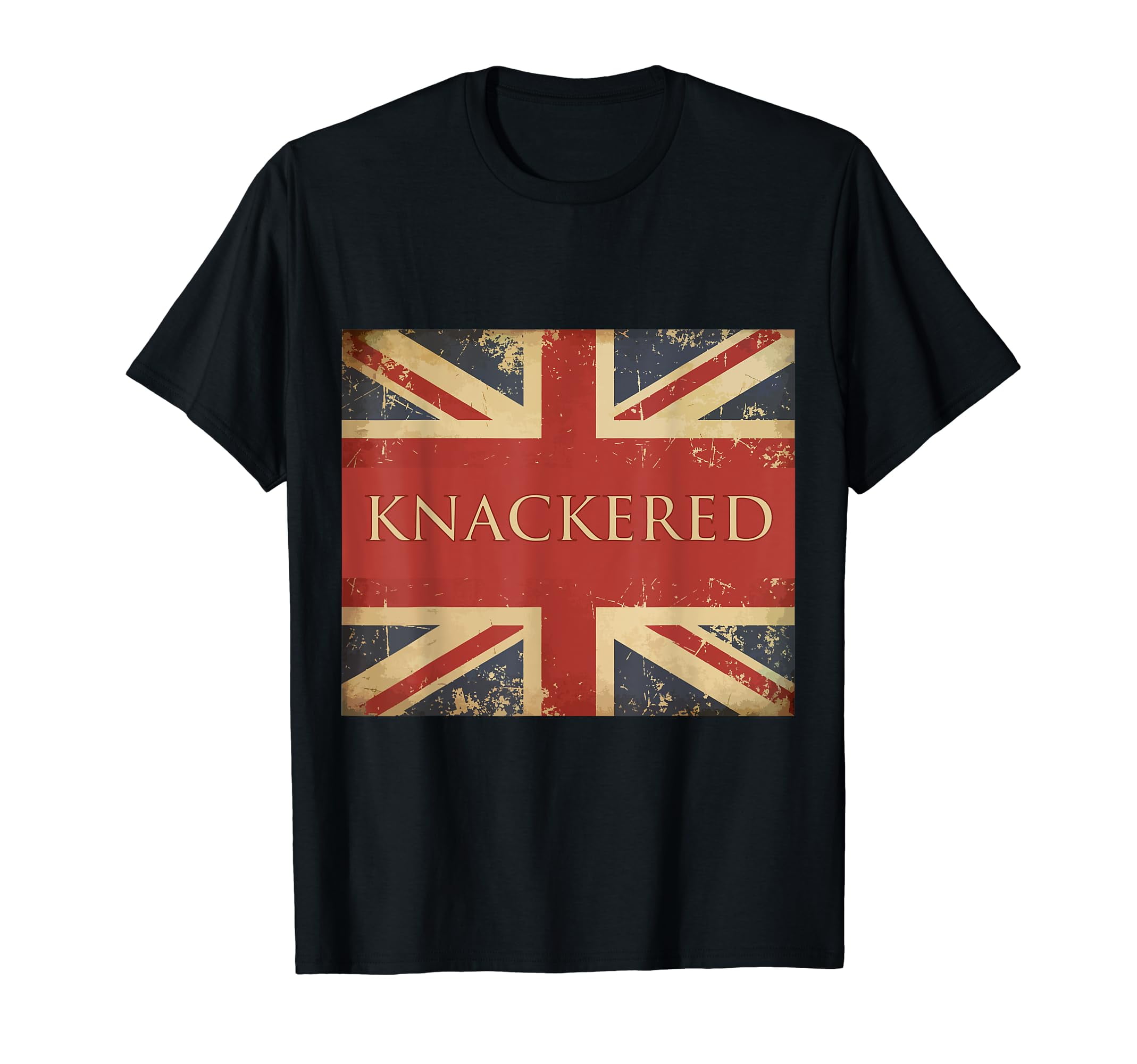 Knackered Shirt England Union Jack Flag UK British Slang T-Shirt ...