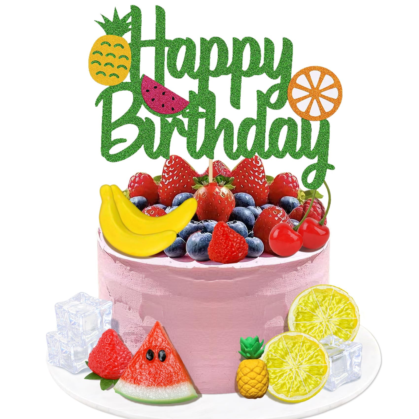 Knana 17Pcs Fruit Cake Topper Fruit RST1 Cake Decorations Summer Theme ...