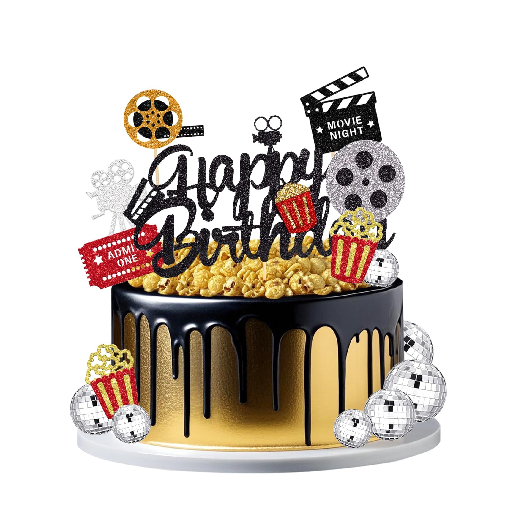 Knana 17Pcs Movie Night Cake Topper ITL1 Movie Theme Party Decorations ...
