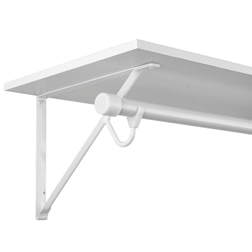 Knape & Vogt Closet-Pro HD RP-0496-WT Heavy Duty Shelf and Rod Bracket ...