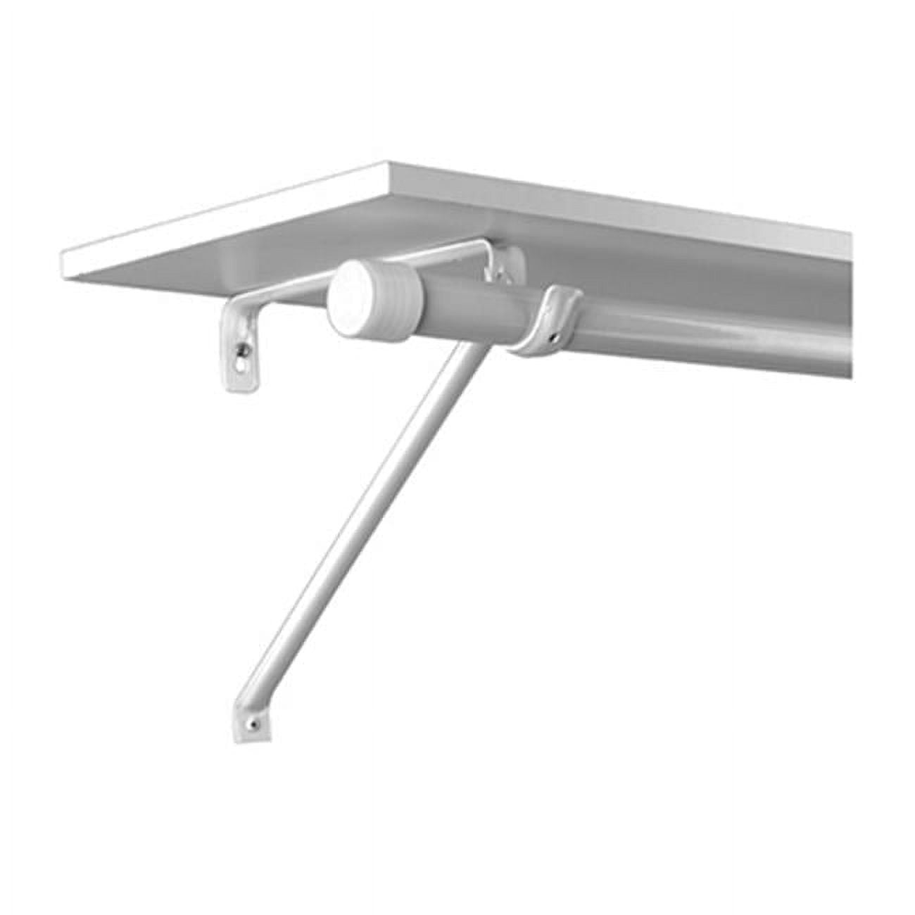 Knape & Vogt RP-0042-BWT White Rod & Shelf Bracket - Walmart.com