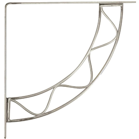 Knape & Vogt 200 Series Stockton 8 In. Satin Nickel Steel Shelf Bracket ...