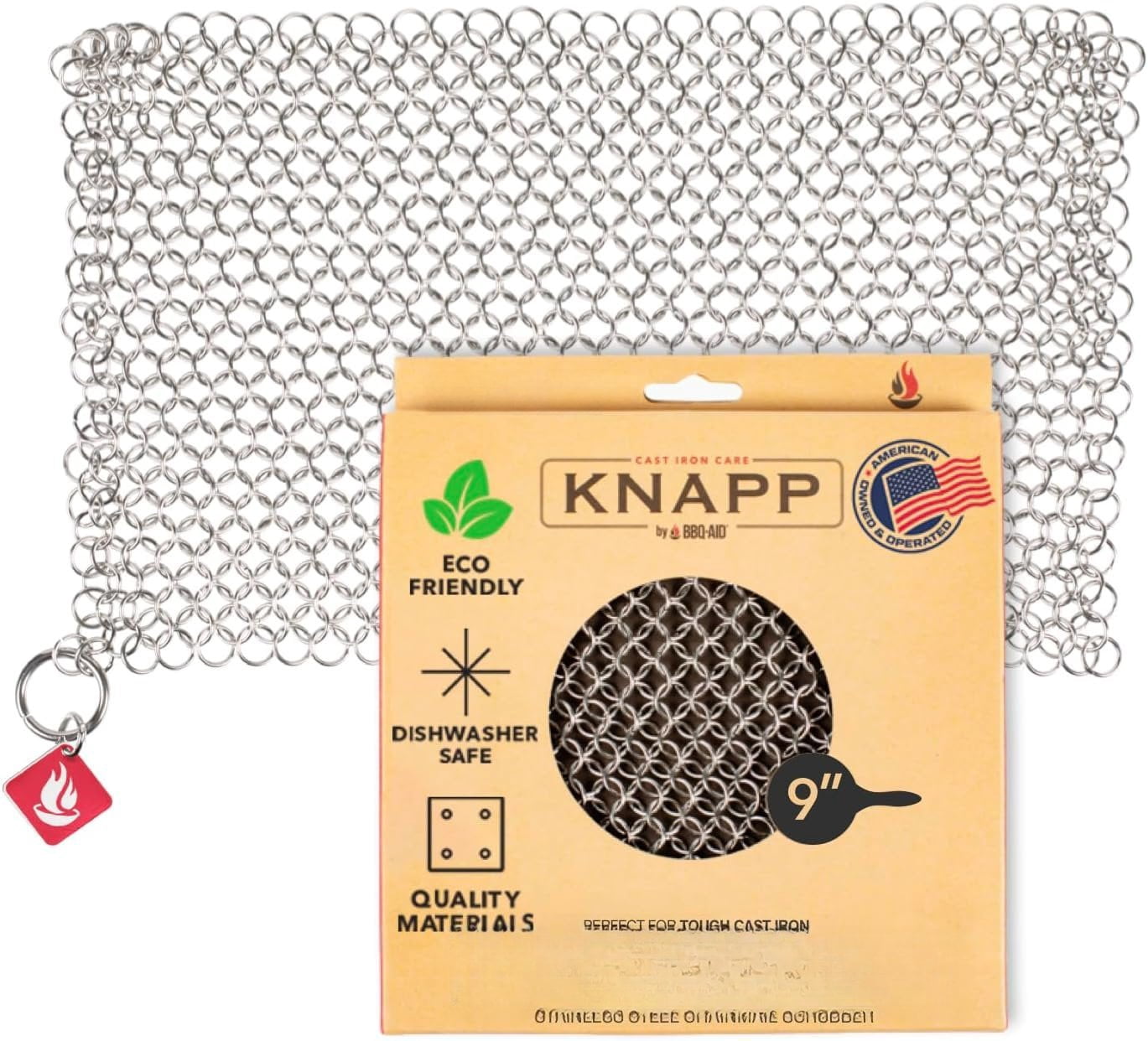 Knapp Made 9"" Small Ring Cast Iron - Cast Iron Cleaner for Hard ...