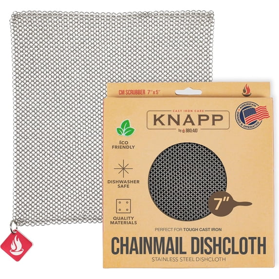 Knapp Made Chainmail Dishcloth 7”x5” - Replace Your Dirty Sponge - All ...