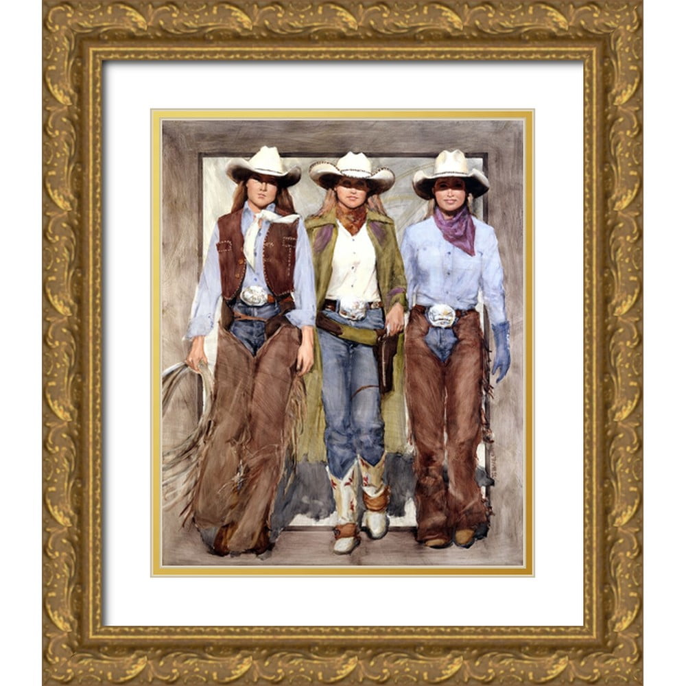 Knauf, J.E. 15x18 Gold Ornate Wood Framed with Double Matting Museum ...