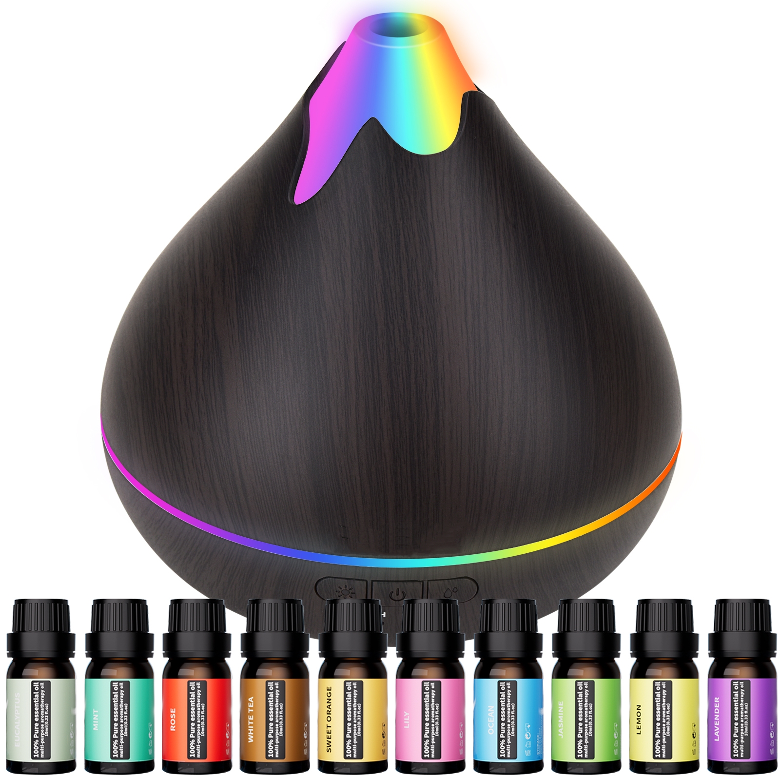 100ml Porseme Blue Wave Essential Oil Diffuser Glass Aromatherapy ...