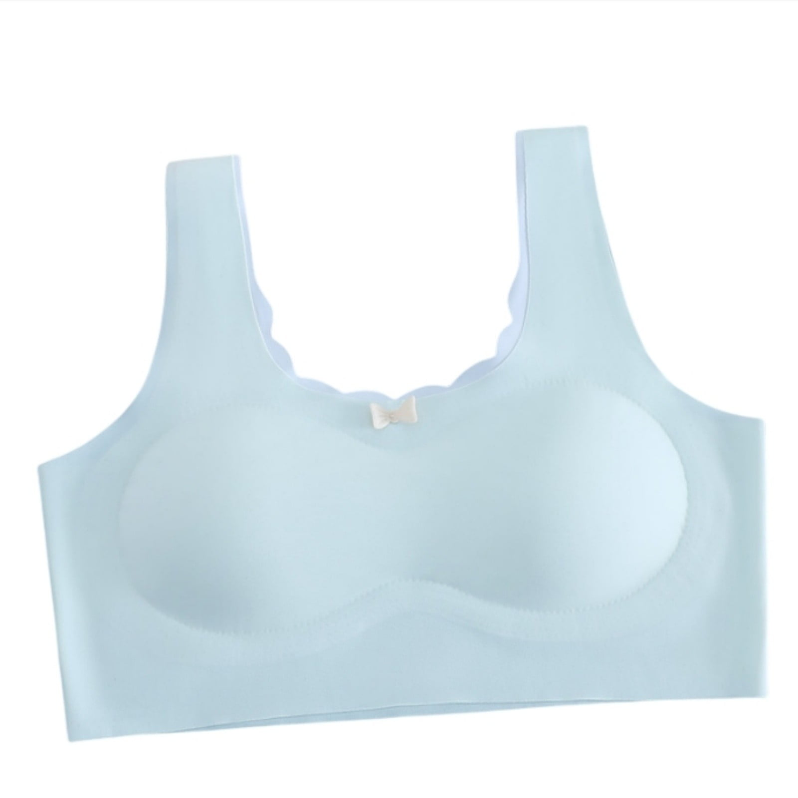 Kndvns Girls' Bra Without Underwire X Back Bustier With Removable ...