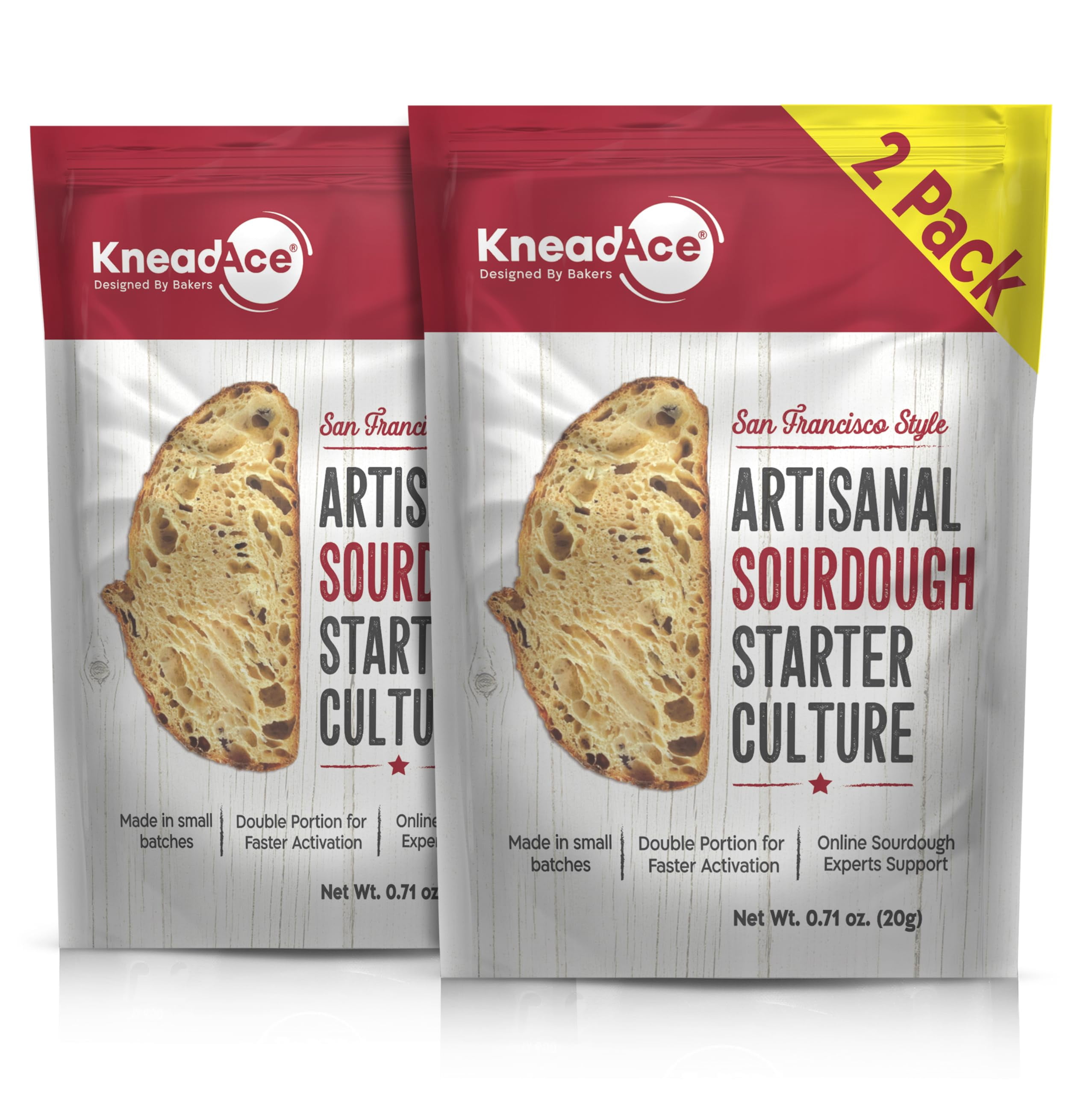 KneadAce Sourdough Starter Culture BDF32 - Fast-Activating Natural Wild ...
