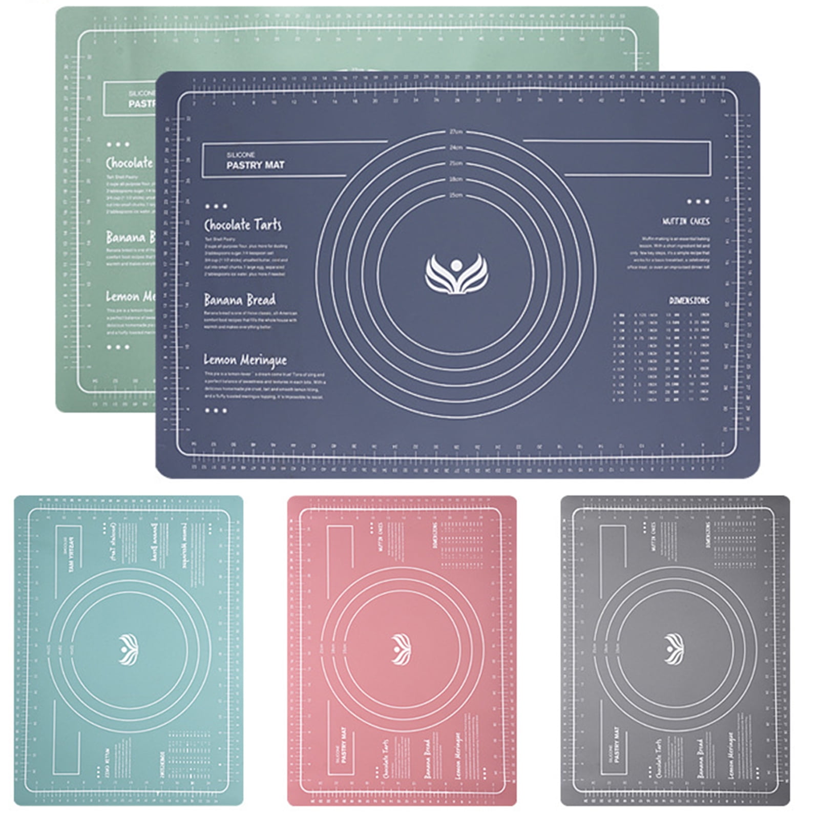 Kneading Mat Silicone Kitchen Kneading Dough Mat Cookie Cake Baking Mat ...