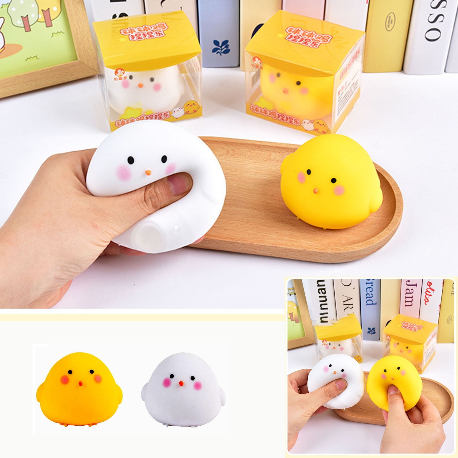 Kneading Stress Relief Toy | Realistic Orange Pet Shape with Big Eyes ...