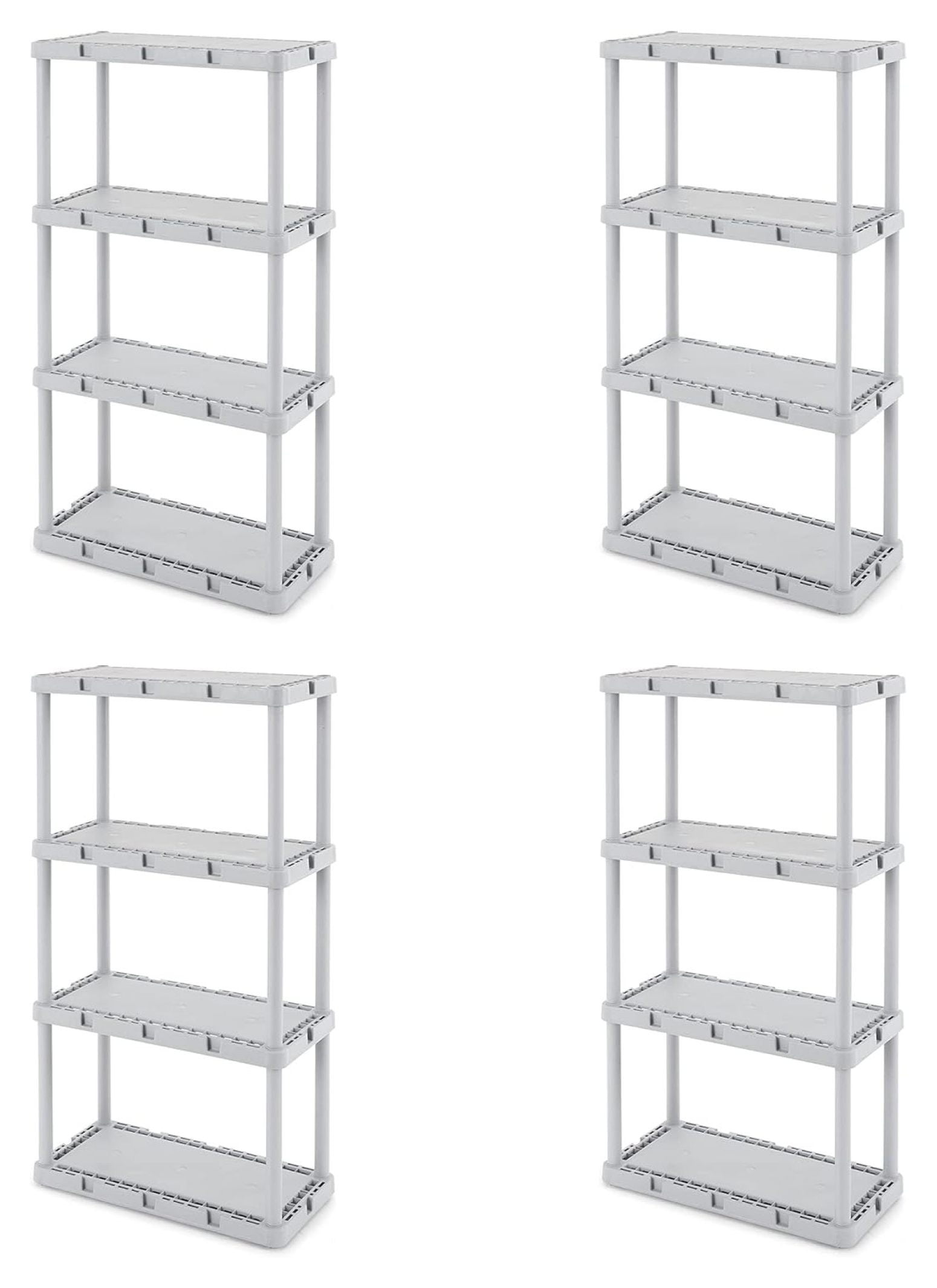 Knect-A-Shelf Fixed Height 4 Tier Storage System Unit Light Duty for ...