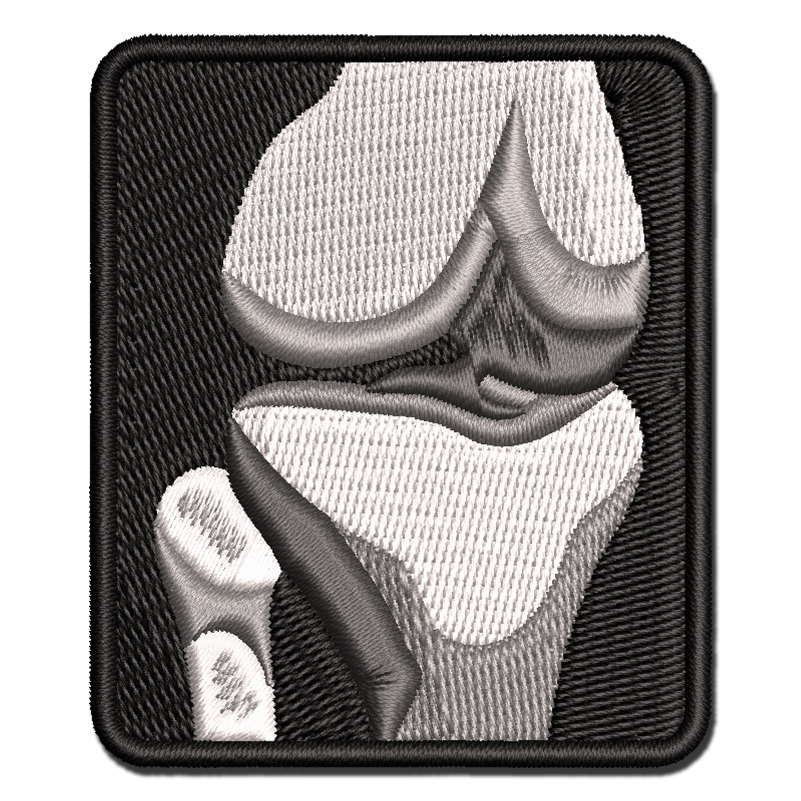 Knee Bones Joint X-Ray Applique Multi-Color Embroidered Hook & Loop ...