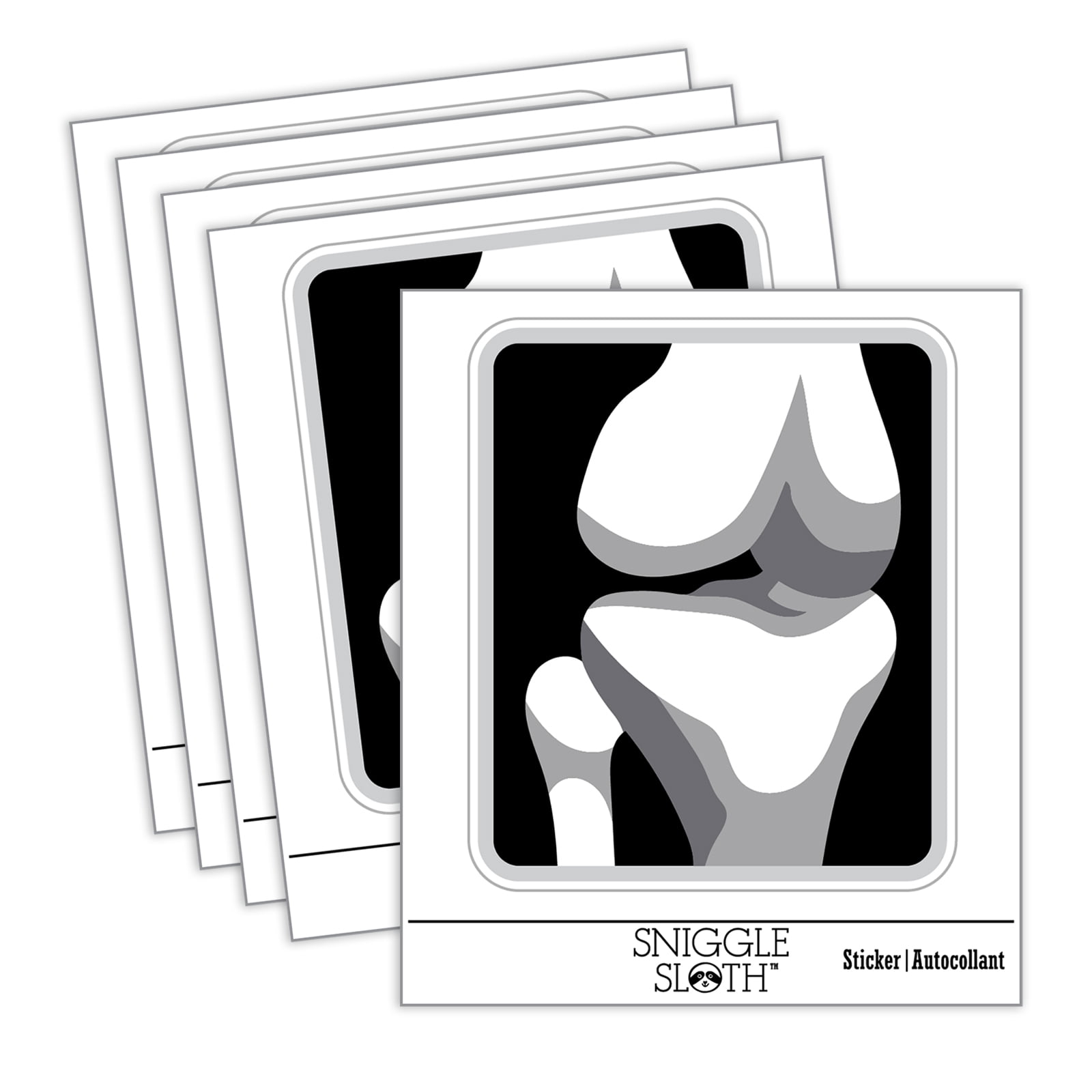 Knee Bones Joint X-Ray Car Window Bumper Water Bottle Phone Tablet ...