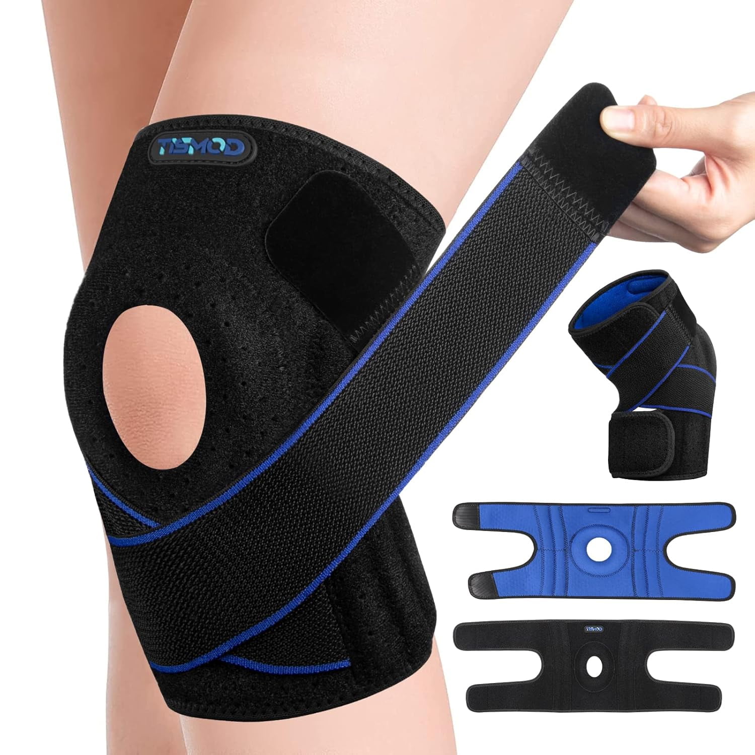Knee Brace for Knee Pain, Adjustable Compression Support with Patella ...