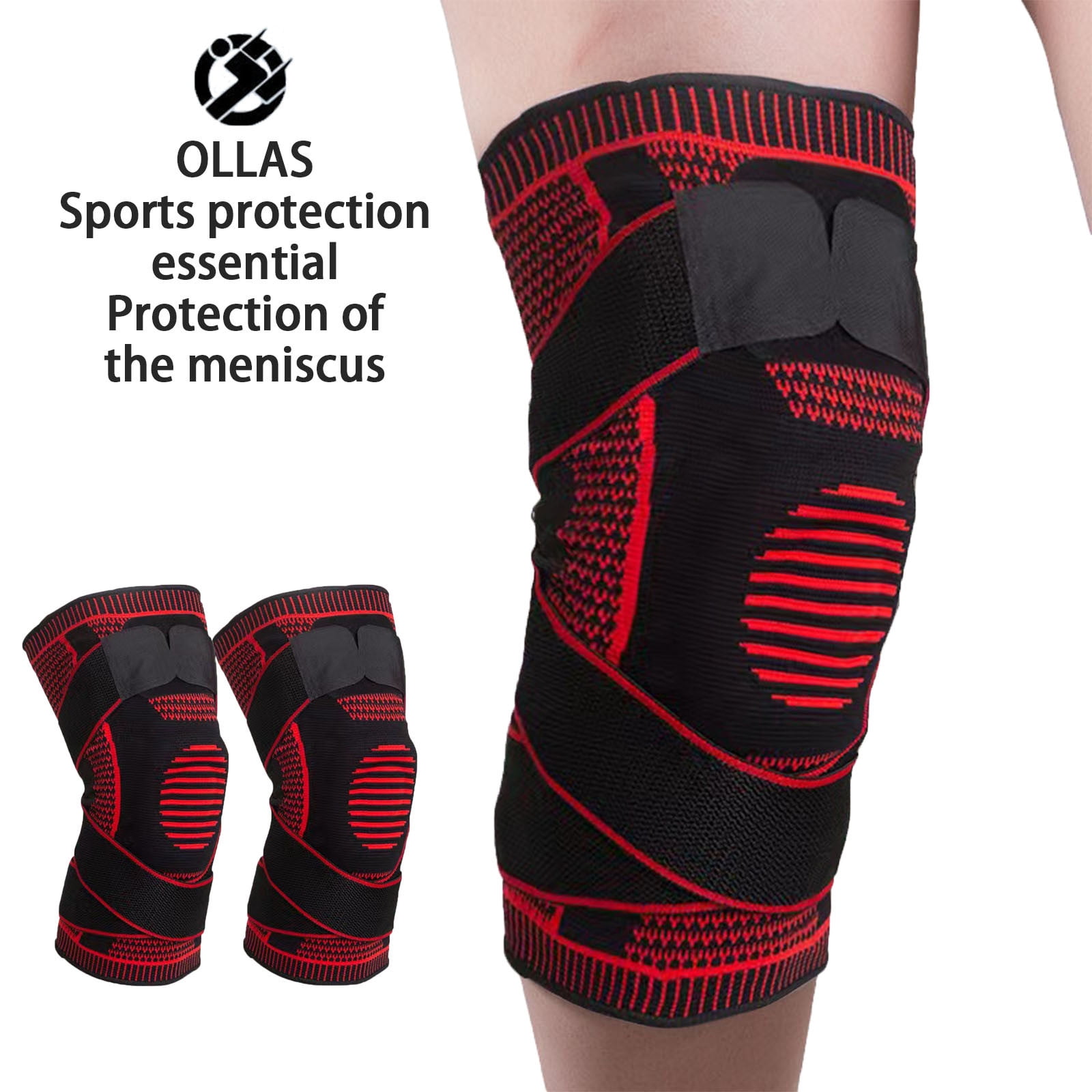 Knee Brace, Professional Knee Compression Sleeve with Patella Gel Pad ...