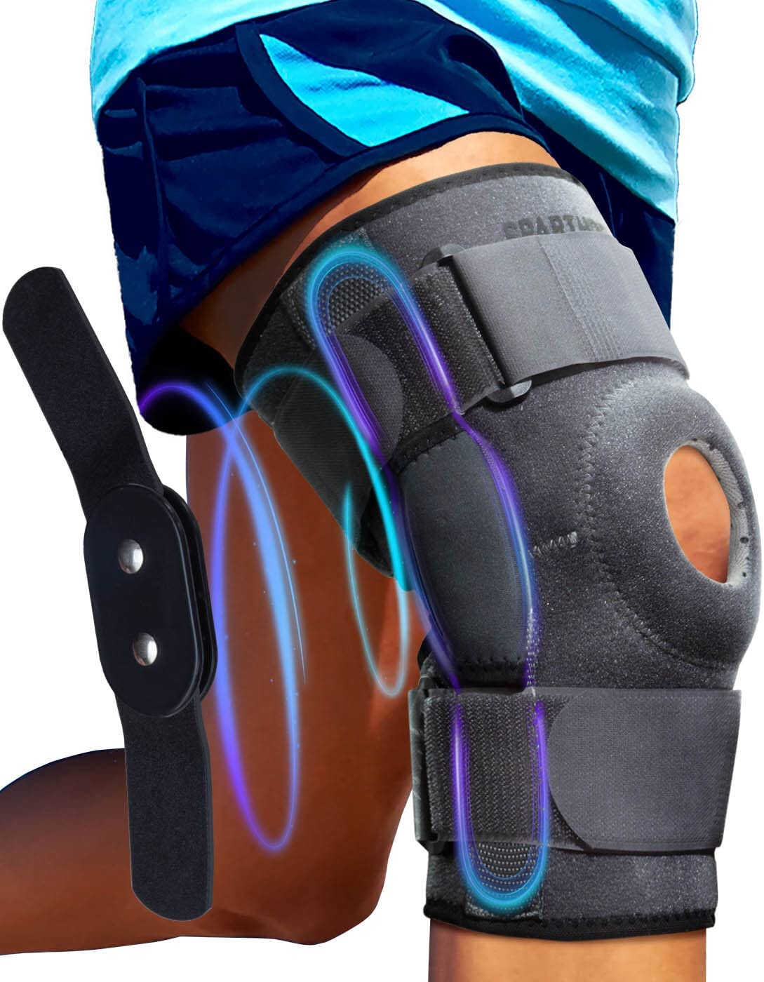Knee Brace - Relieves ACL, MCL, Meniscus Tear, Arthritis, Tendons Pain ...