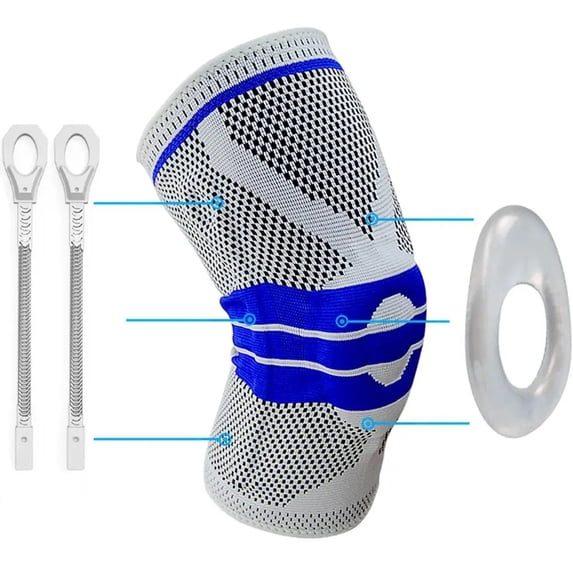 Knee Brace Silicone Sleeve Knee Pads Arthritis Knee Protector For ...