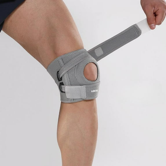 Knee Brace Support Dual Stabilizers & Open Patella - Adjustable ...