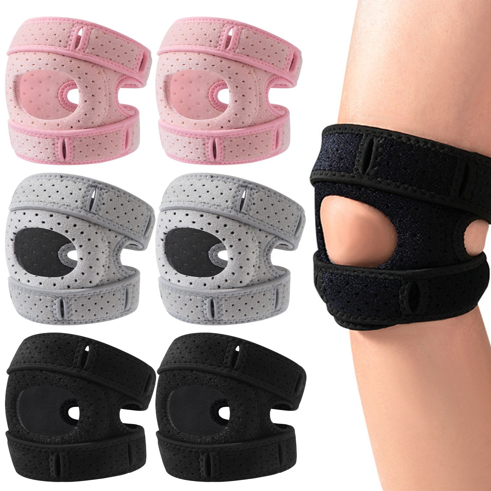 Knee Brace for Women Men Adjustable Knee Support with Side Stabilizers ...