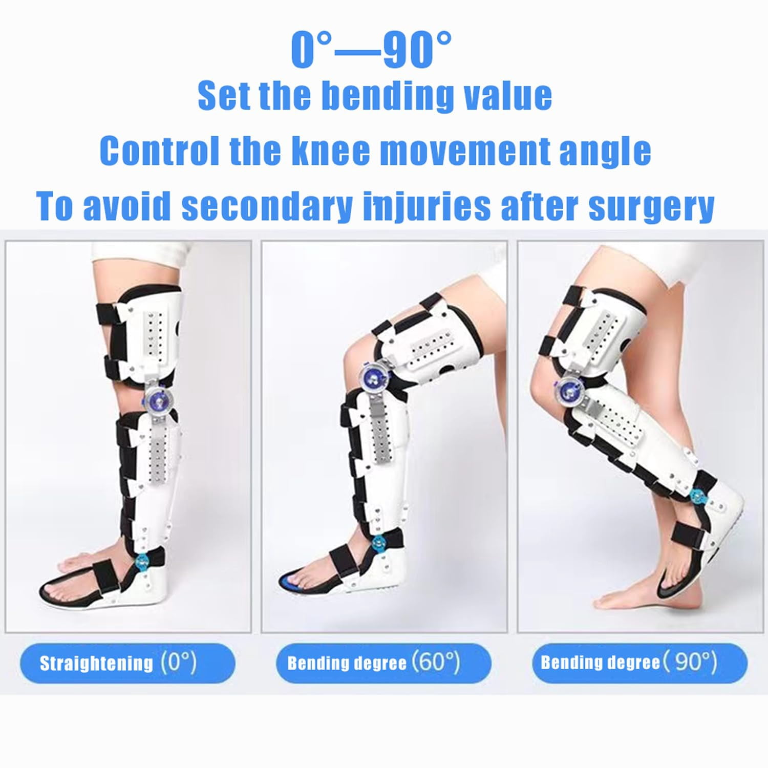 Knee Brace for Post-Op Immobilization & Stabilization, Adjustable ...