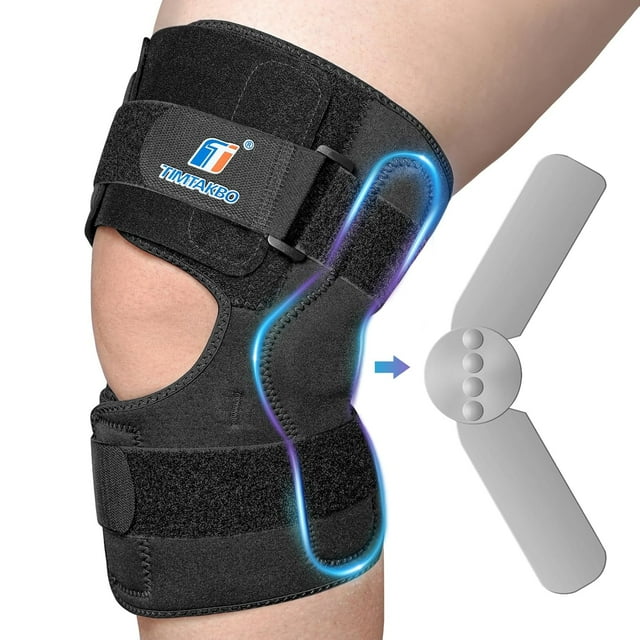 Knee Braces for Knee Pain Adjustable Hinged Knee Brace with Removable Side Stabilizers Plus Size ...