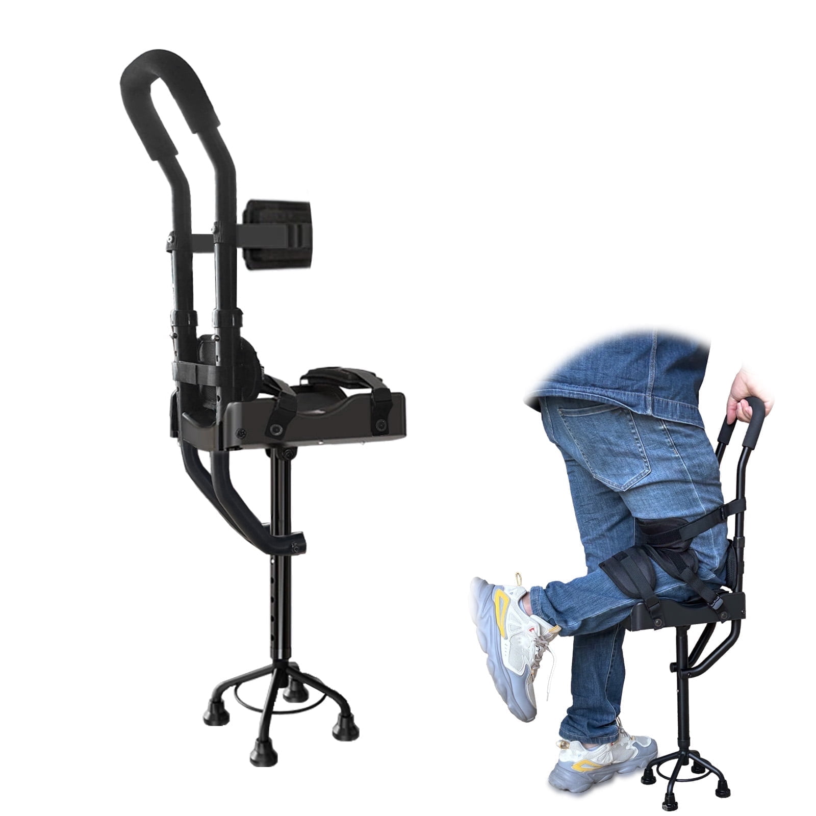 Knee Crutch, Hands-Free Crutch Aid Alternative to Traditional Crutches ...