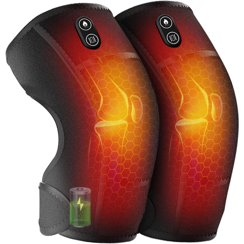 Knee Heating Massager with Vibration, Wireless Heating Pad for Knees ...