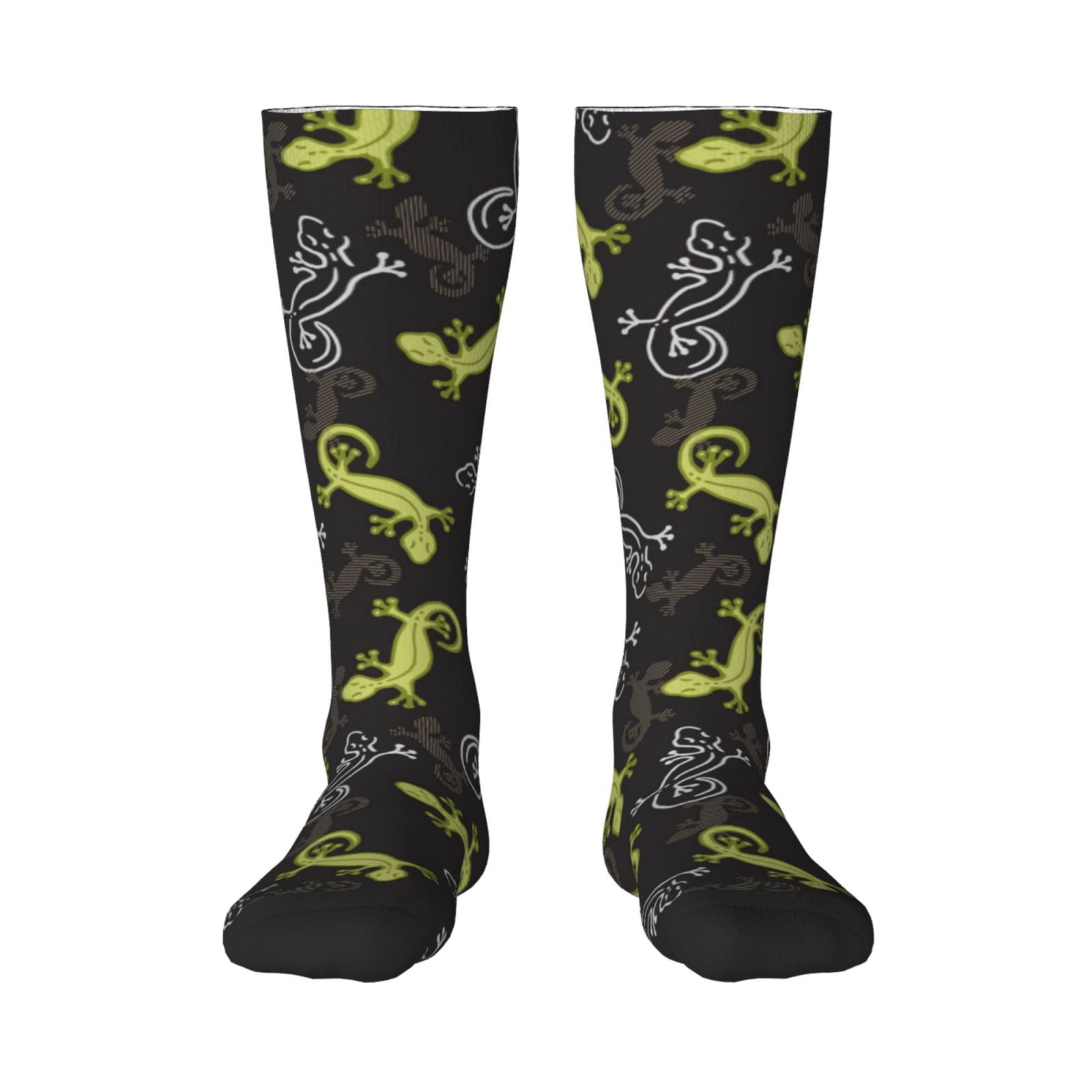 Knee High Socks - Cartoon Cute Lizard Gecko_A Softball Soccer Socks ...