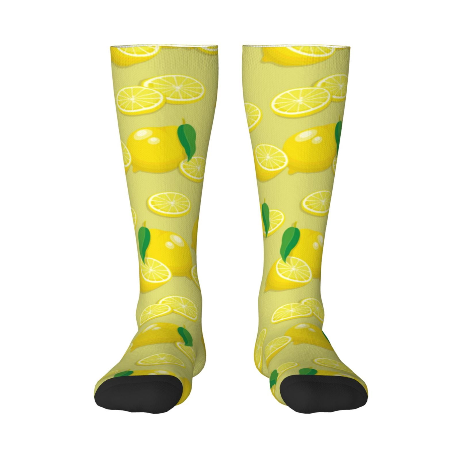 Knee High Socks for Men and Women, Bright Lemons Althletic Compression ...
