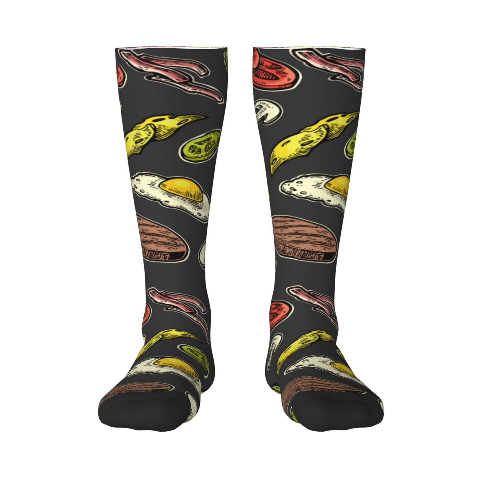 Knee High Socks for Men and Women, Cute Hamburger Beef Vegetables ...