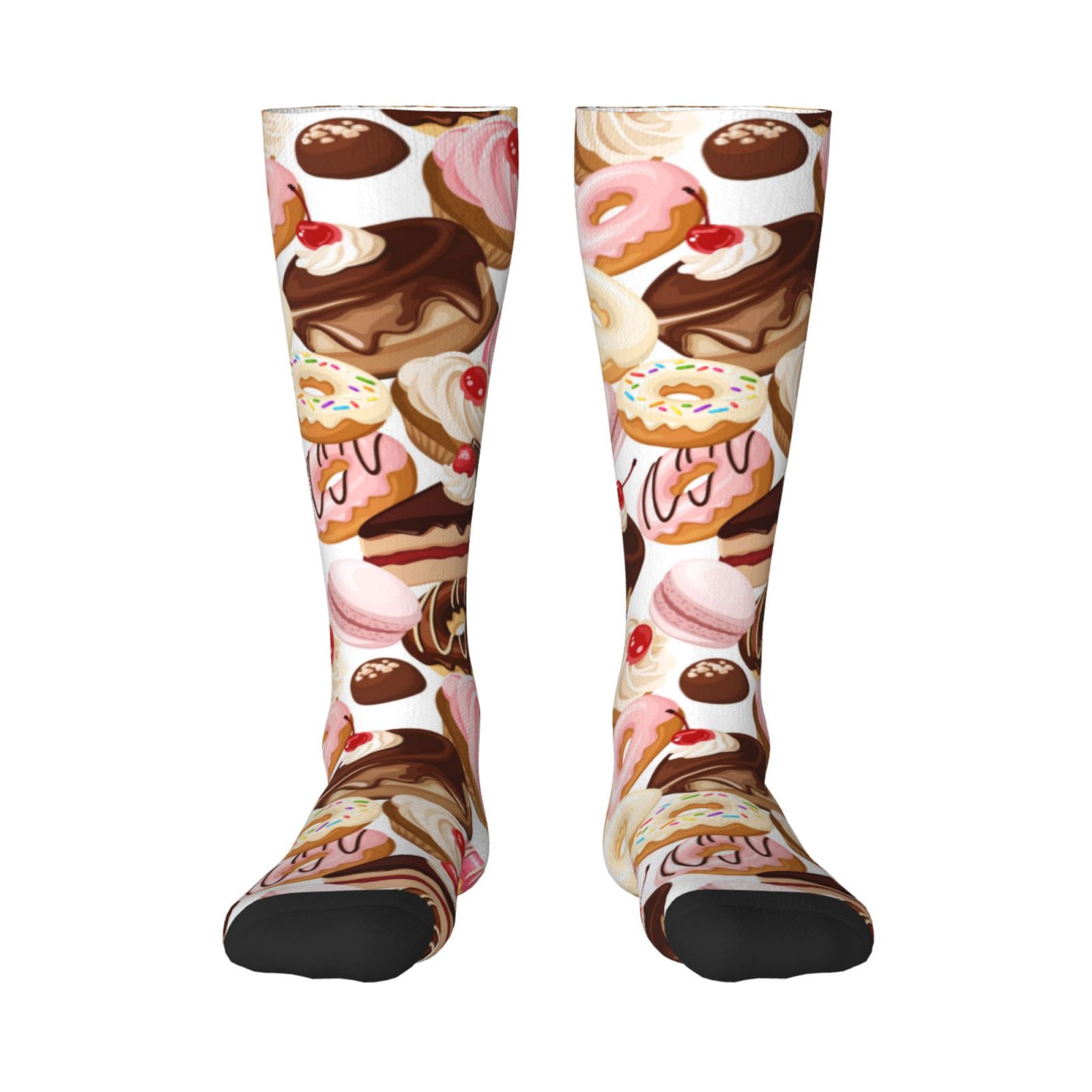 Knee High Socks for Men and Women, Doughnut Cake Prints Althletic ...