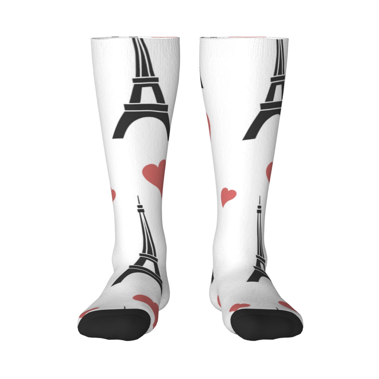 Knee High Socks for Men and Women, Eiffel Tower heart Althletic ...