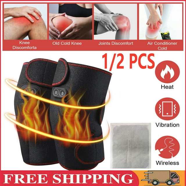 Knee Joint Electric Heating Vibration Legs Massager Brace Massage