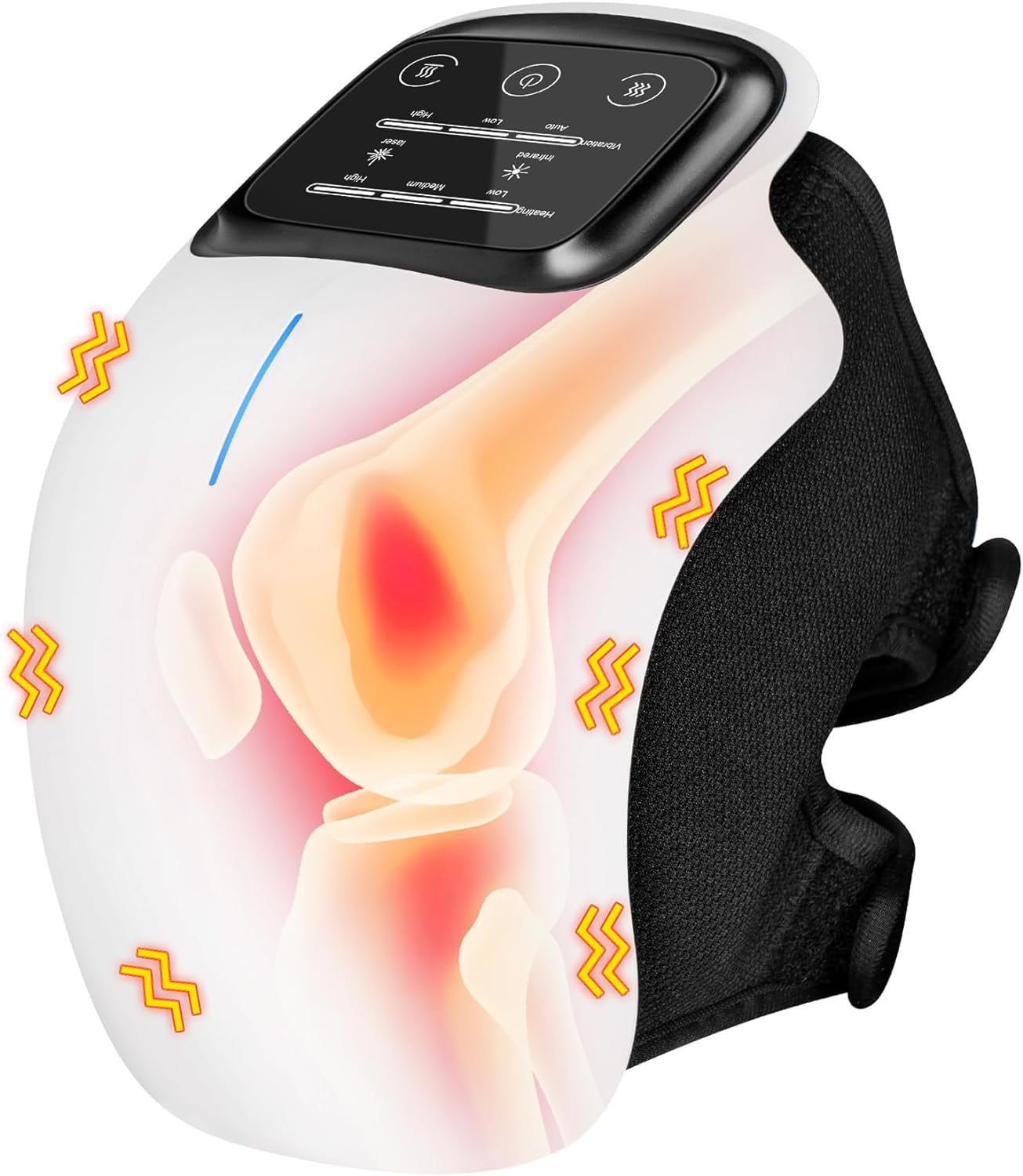 Knee Massager Cordless Infrared Heat Vibration Function With Led Screen