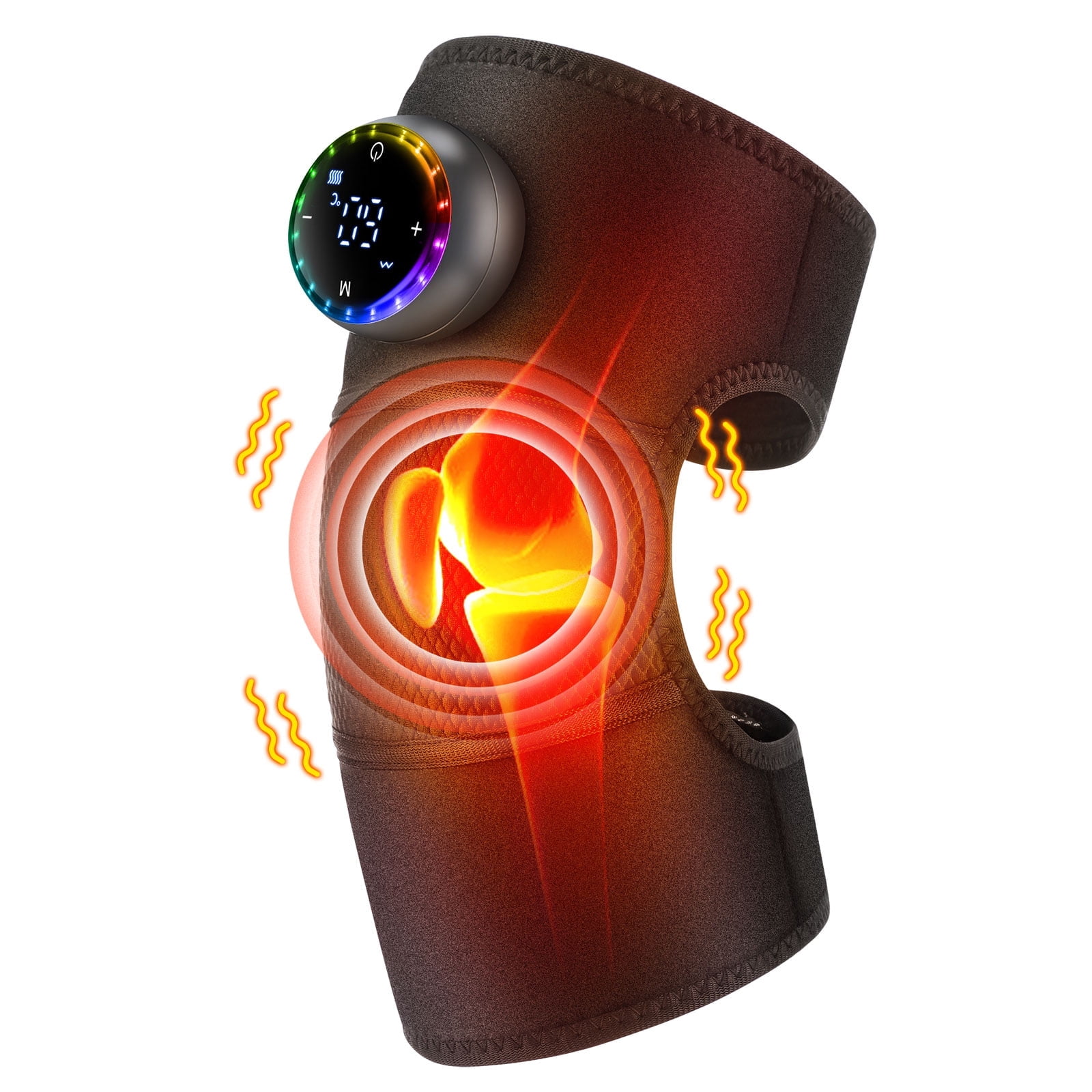 Knee Massager with Heat Vibration, Cordless Heated Therapy 3 in 1 Knee ...