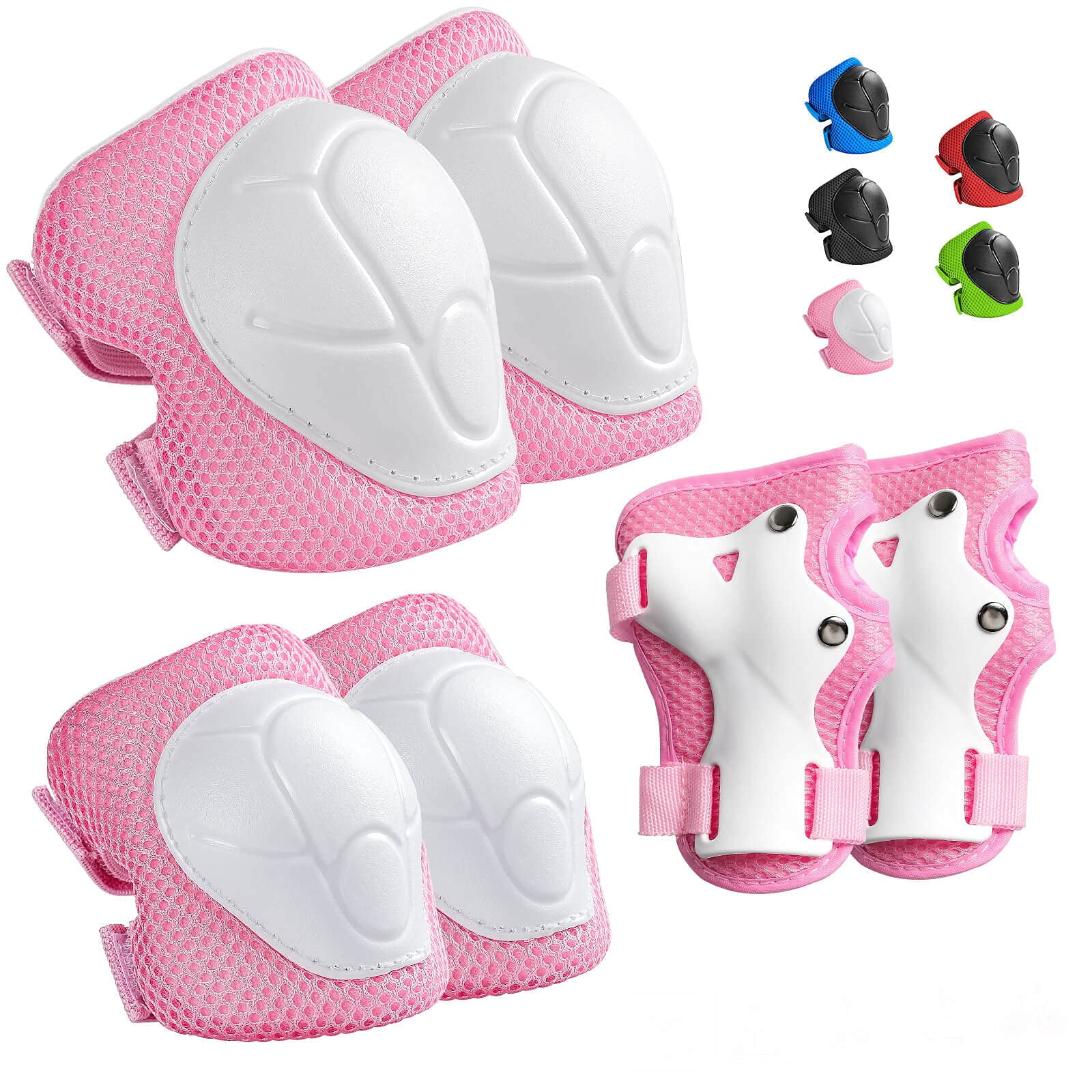 Knee Pads And Elbow Pads Set with Wrist Guard for Kids 3-9 Years ...