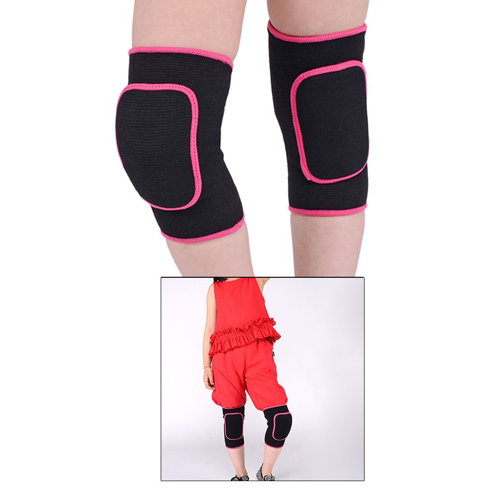 Black Sponge Knee Support Braces with Open Patella Design for Sports ...