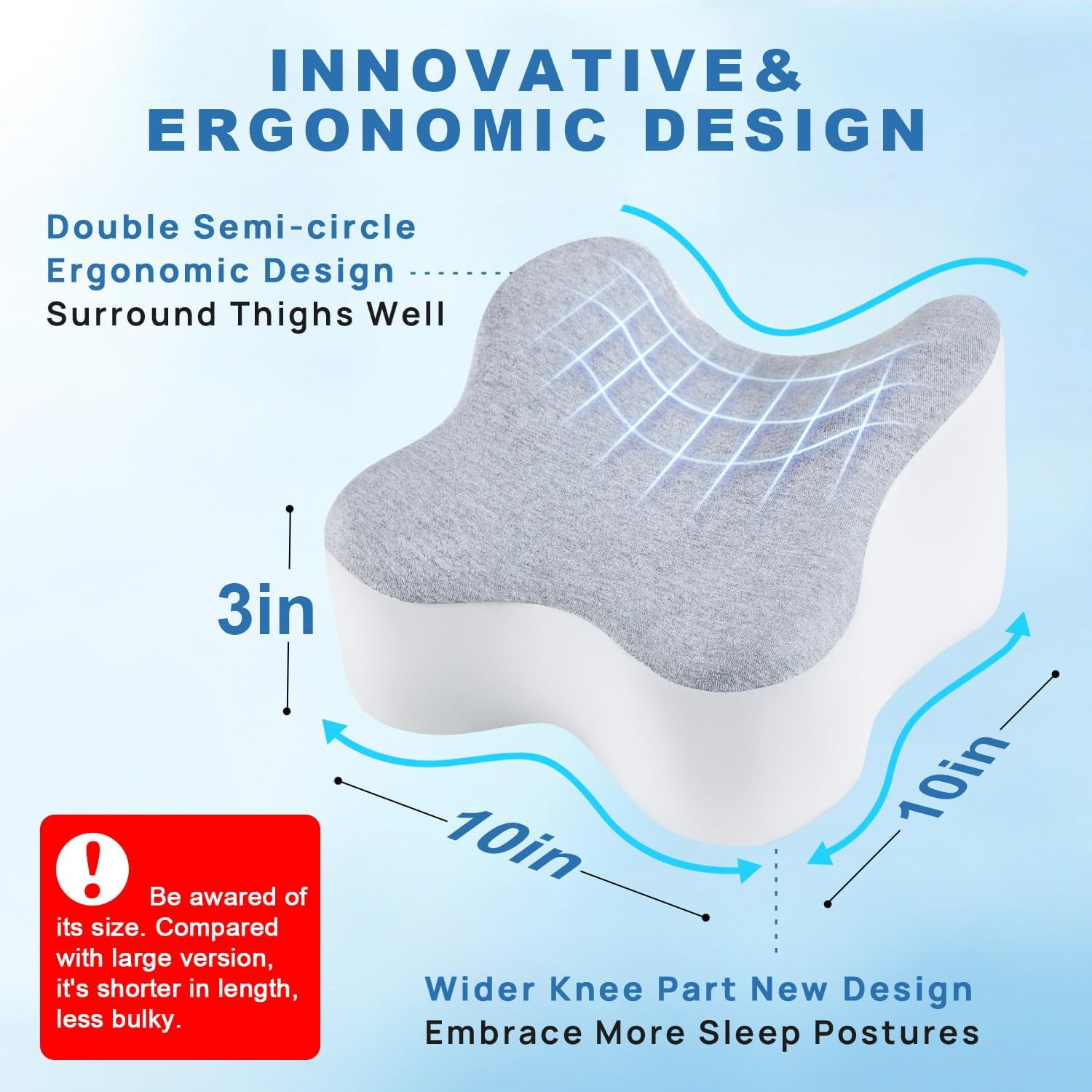 Knee Pillow for Side Sleeper Support Thighs and Knees for Sciatica ...